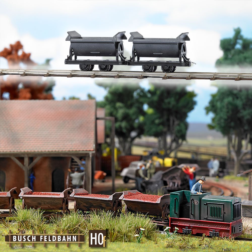 BUSCH 12200 Set mit 2 Kipploren Spur H0f, 22,49