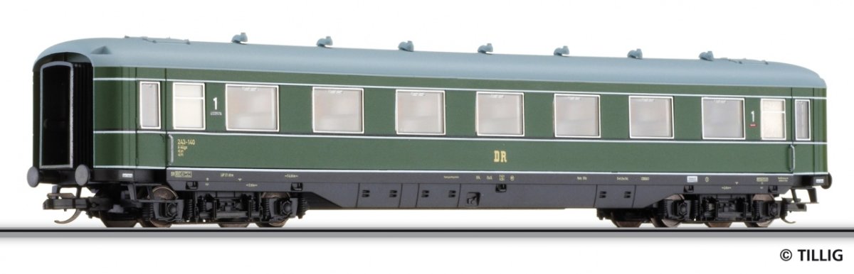 TILLIG 16900 Reisezugwagen 1. Klasse (ex BC4ü38) DR Ep.III Spur TT, 49,90