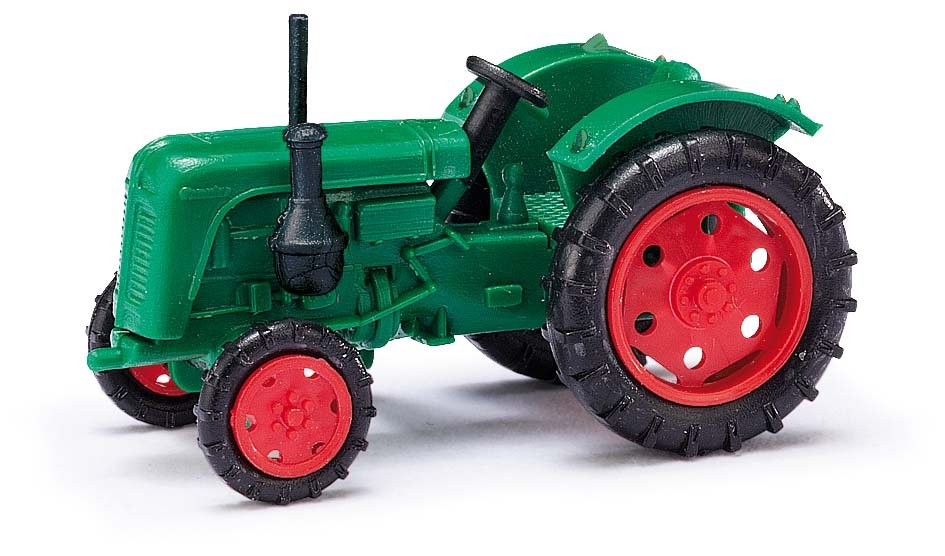 BUSCH 211006700 Traktor Famulus grün mit rote Felgen Schlepper-Modell ...