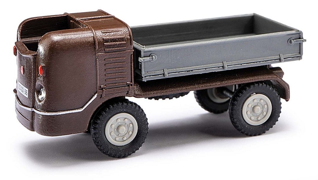 BUSCH 210009615 Multicar M21 Exquisit dunkelbraun Automodell 1:87, 16,79