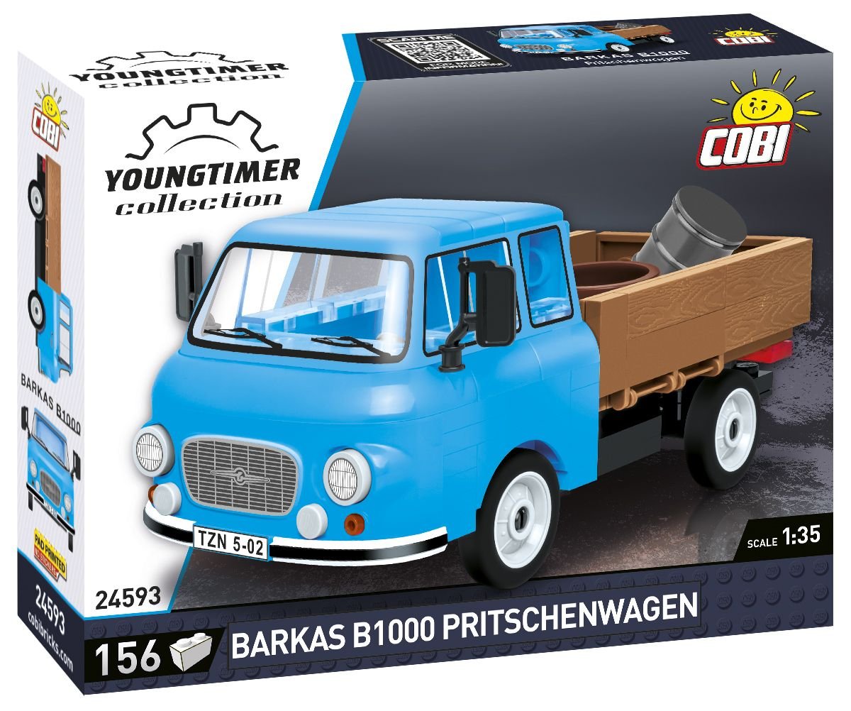 COBI 24593 Barkas B1000 Pritschenwagen Auto Baukasten 1:35, 19,99