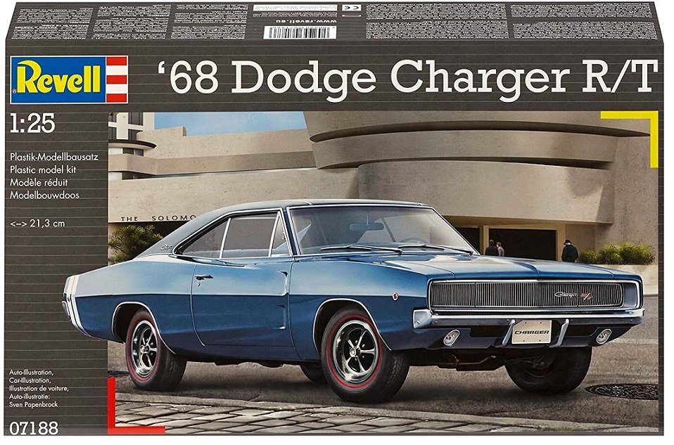 REVELL 07188 Dodge Charger RT 1968: Modellbausatz 1:25, 31,79