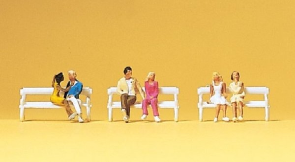 PREISER 79092 Sitzende Paare Figuren-Set Spur N, 14,55