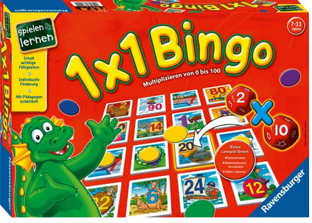 RAVENSBURGER 88100 - MAXI Kinderspiel 1x1 Bingo, 19,99