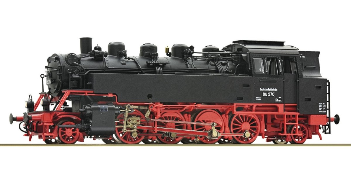 ROCO 73029 Dampflokomotive BR 86 270 mit DC-Sound DR Ep.III Spur H0 ...