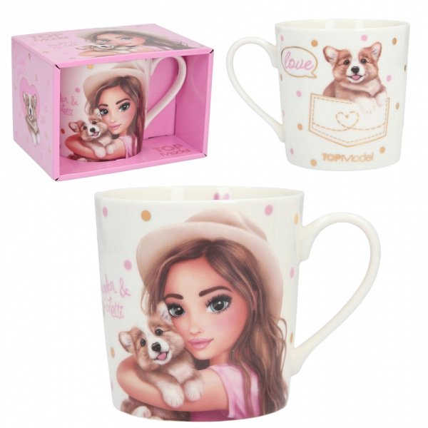 DEPESCHE 12027 TOPModel Becher CORGI Model Hayden und Hund Lotti, 9,95