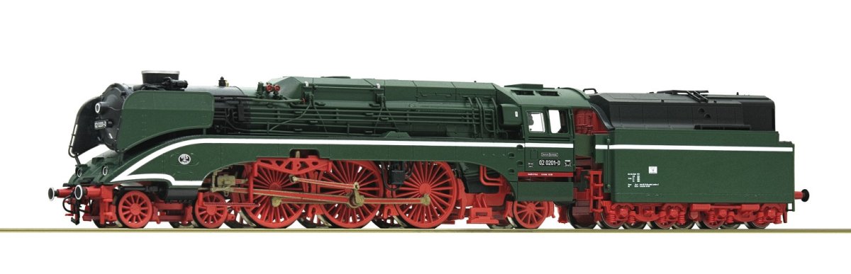 ROCO 36036 Dampflokomotive 02 0201-0 mit DC-Sound DR Ep.IV Spur TT, 484 ...
