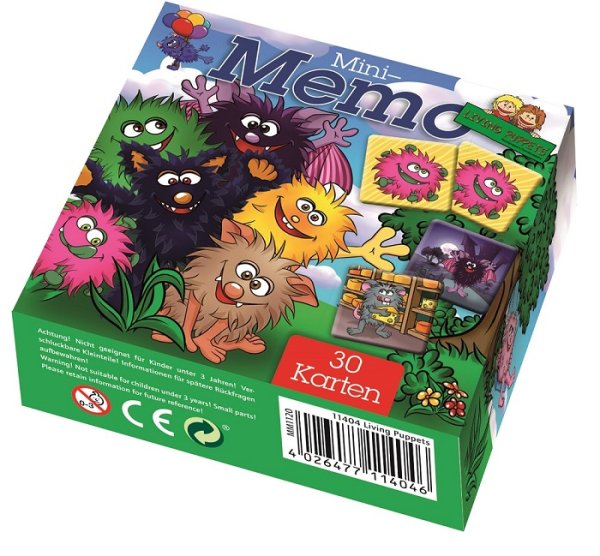 MATTHIES Living Puppets 11404 Mini-Memo Spiel Monster!, 2,99