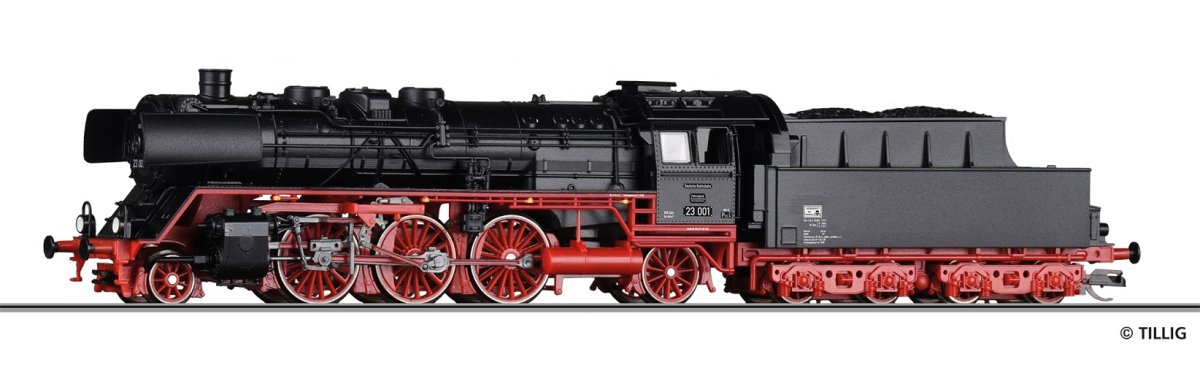 TILLIG 02103 Dampflokomotive BR 23 001 DR Ep.III Spur TT, 335,90