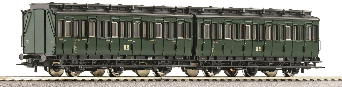ROCO 44586 Abteilwagen 2. Klasse 2-teiliges Set DR Ep.III Spur H0, 66,90