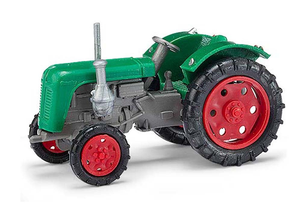 BUSCH 210010105 Traktor Famulus Grün/Rote Felgen Automodell 1:87, 12,99